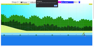 Projectile Frog Dragonfly Game JavaScript HTML5 Applet Simulation Model ...