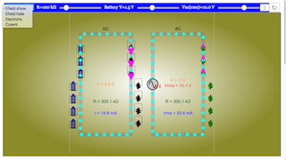 Direct and Alternating Current Comparison Simulator